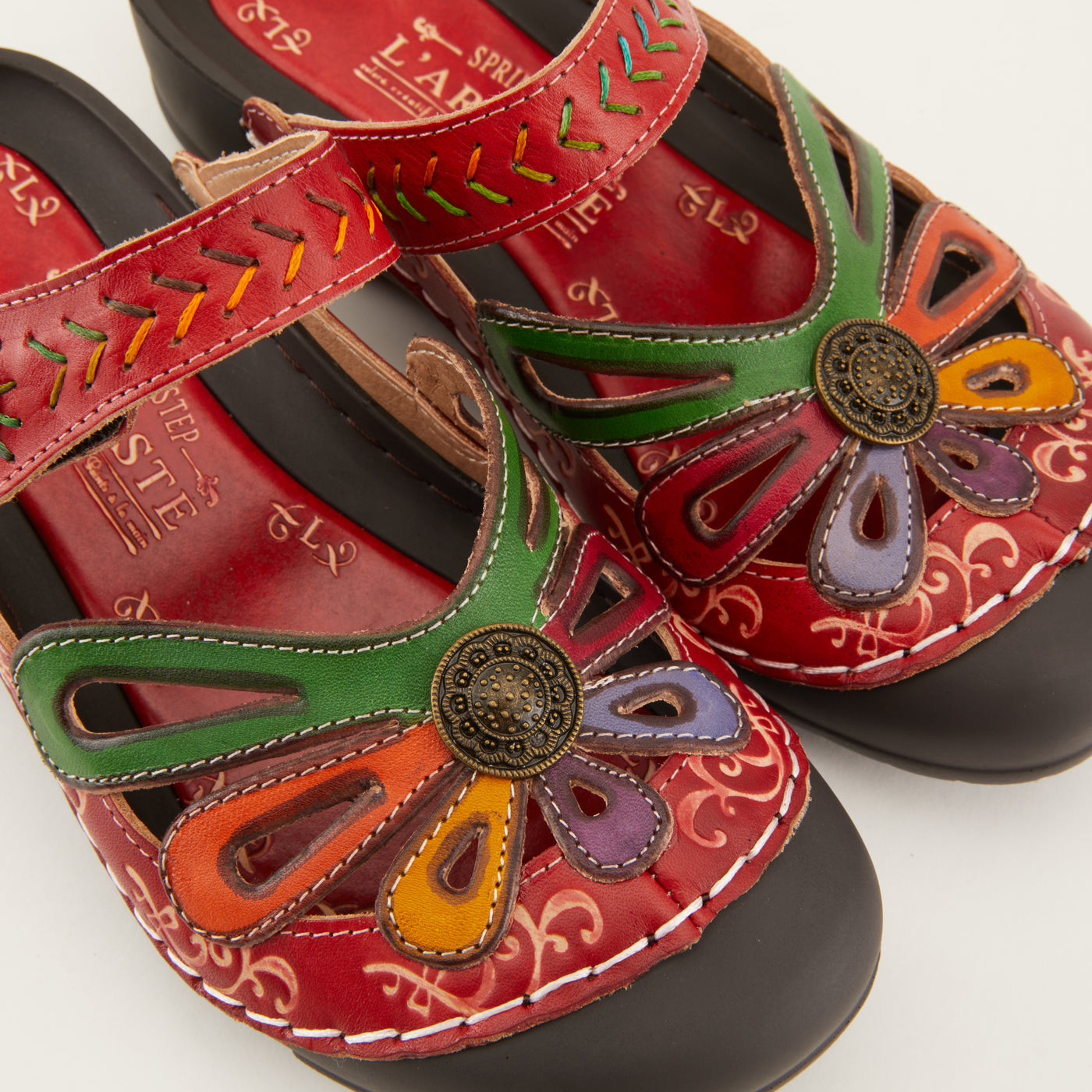 L'artiste Copa Hand Painted Leather Clog – Spring Step Shoes