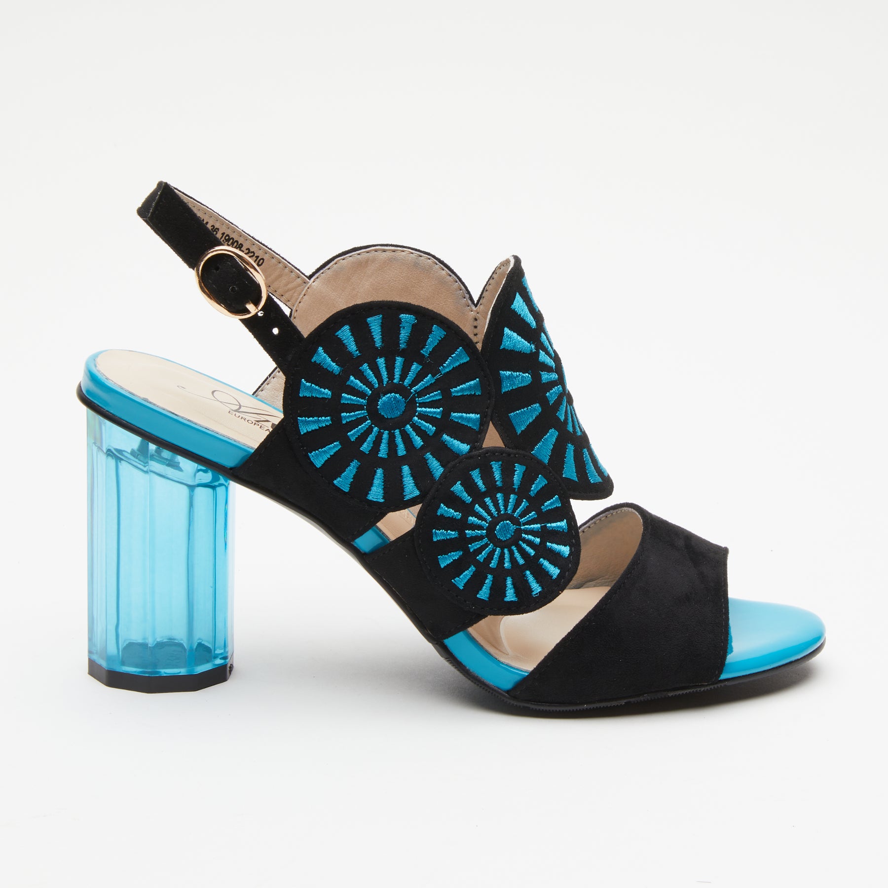 Azura Embroidery Sandals: Chunky Heeled Sandal – Spring Step Shoes