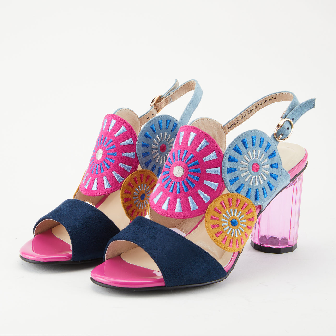 Azura Embroidery Sandals: Chunky Heeled Sandal – Spring Step Shoes