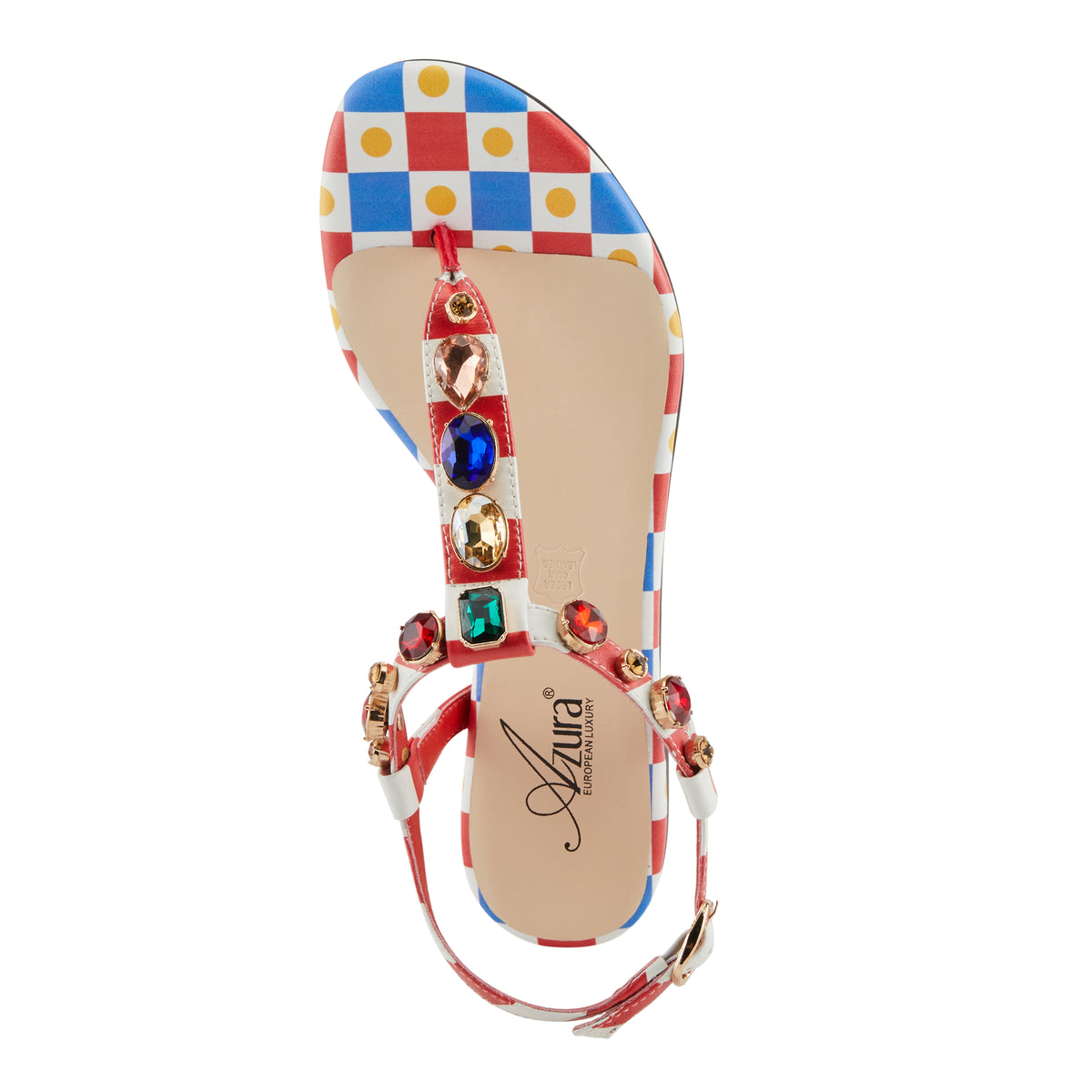 Azura Gozal Sandals: T-strap Flat Sandal – Spring Step Shoes