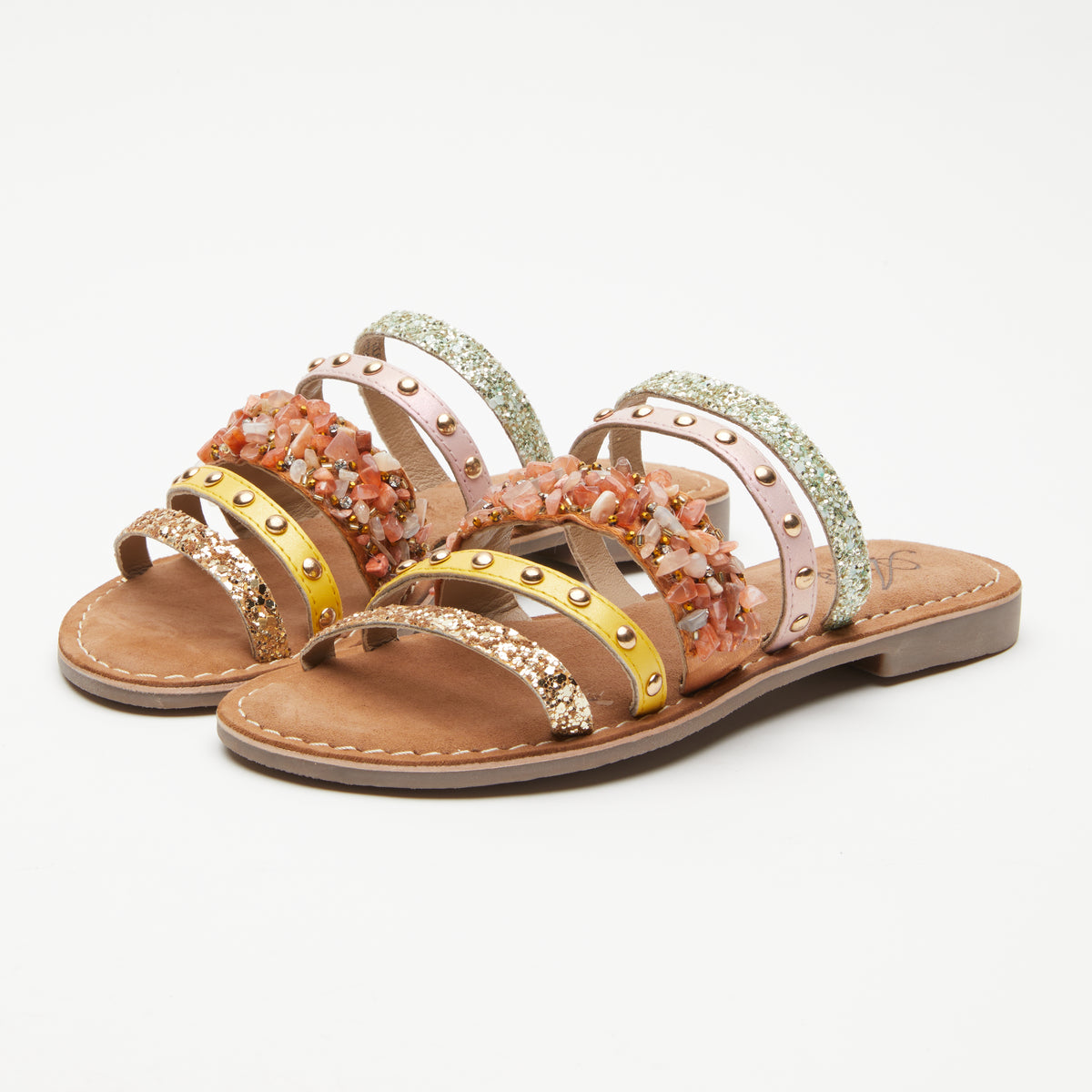 Azura Minerals Sandal: Luxury Slide Sandals - Spring Step Shoes