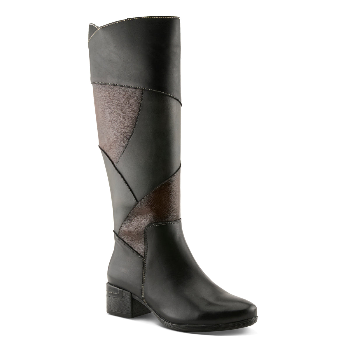 Patchwork Boots – Bold Leather for Women – Spring Step Shoes