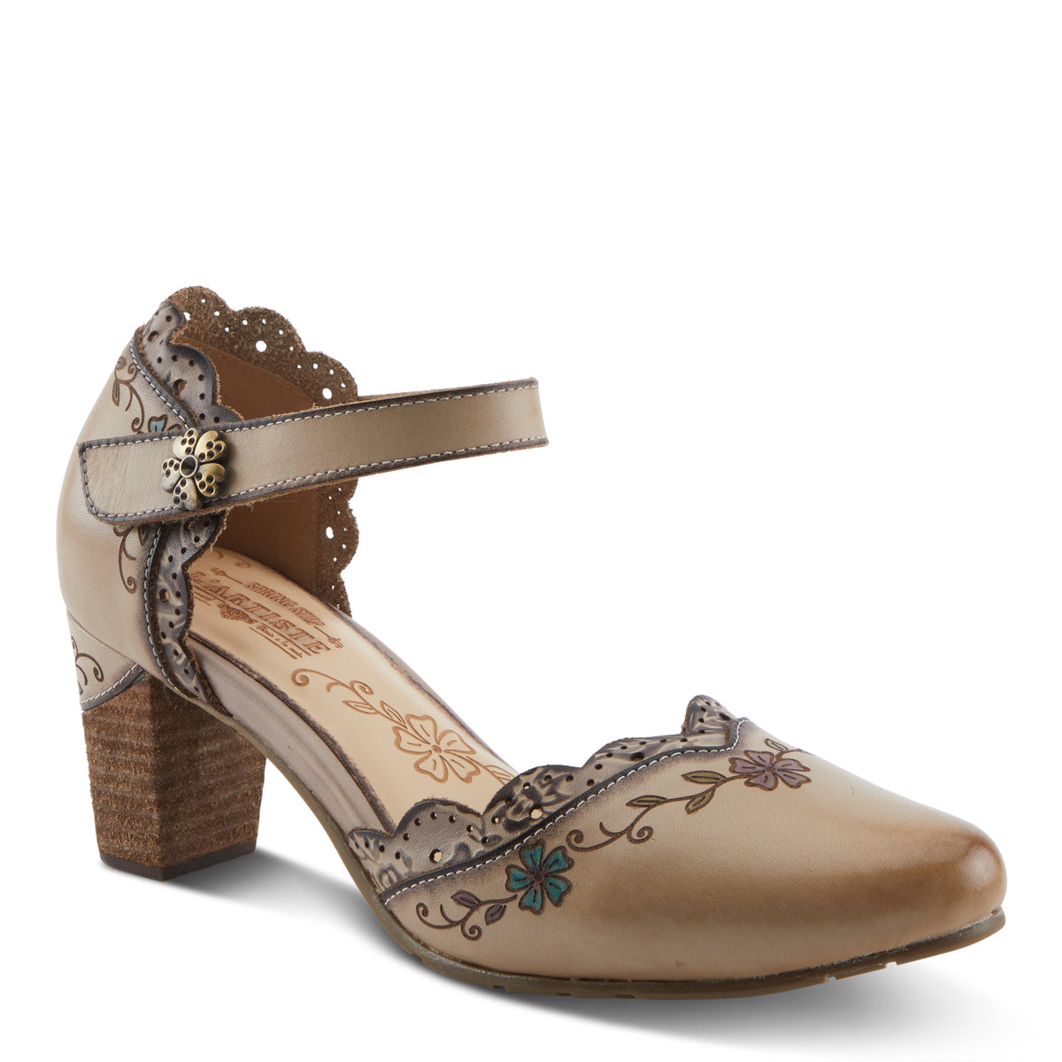 Comfortable Leather Mary Jane Heels – Spring Step Shoes