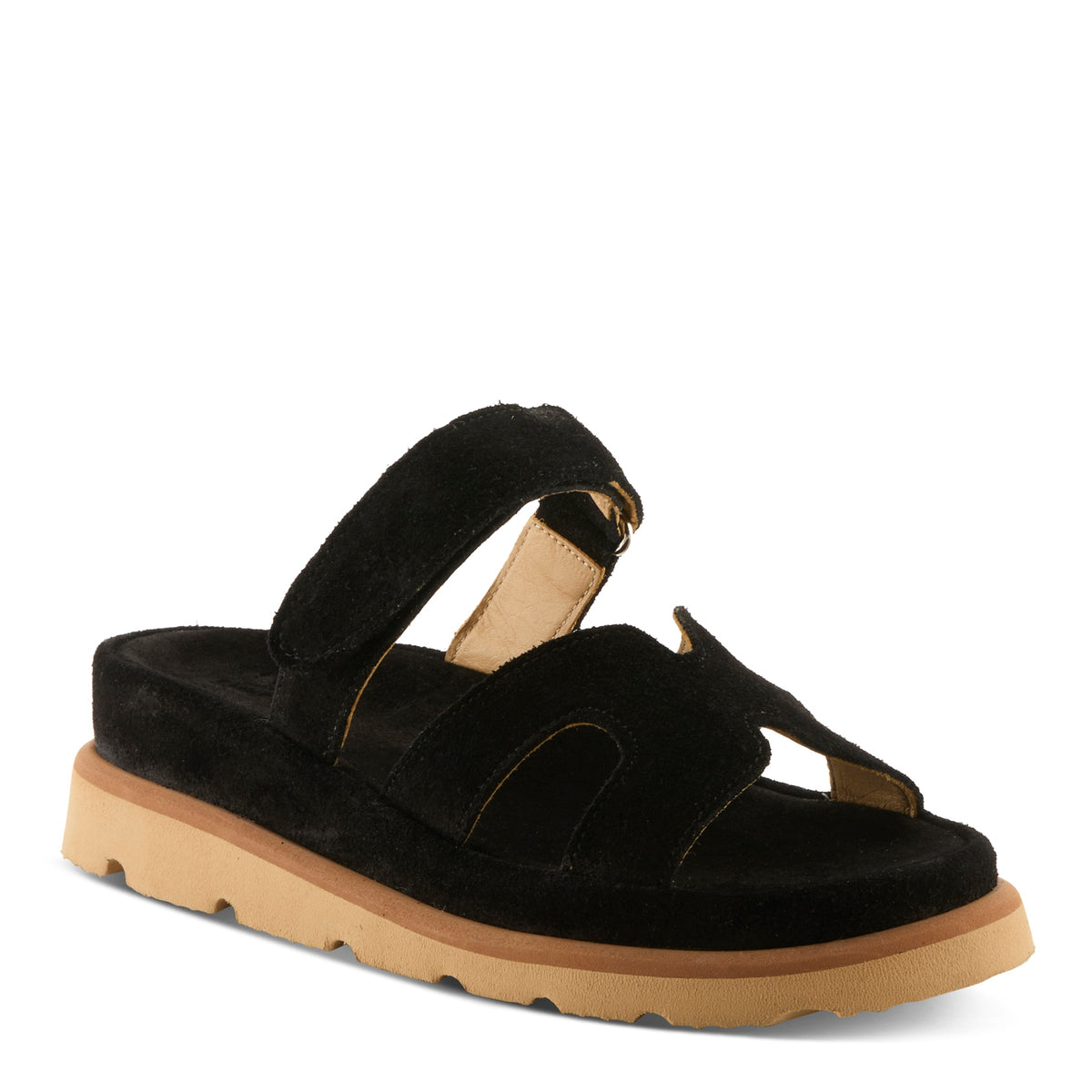Comfortable Wanderlily Suede Wedge Sandals - Spring Step Shoes