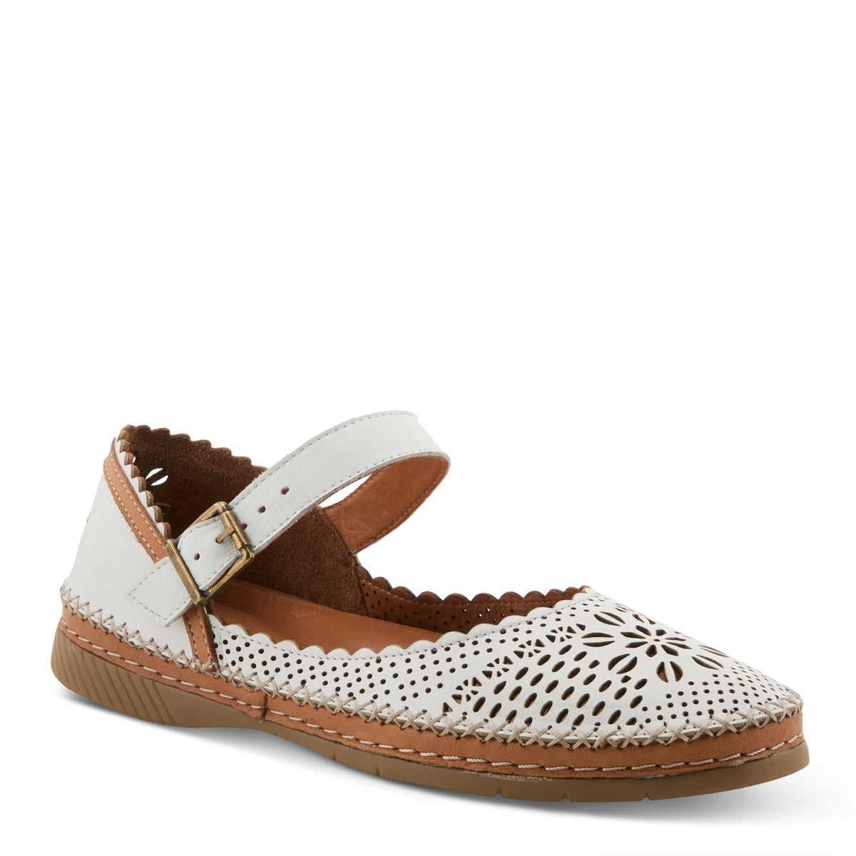 Casual & Stylish Zabelle Leather Flat Shoes - Spring Step Shoes