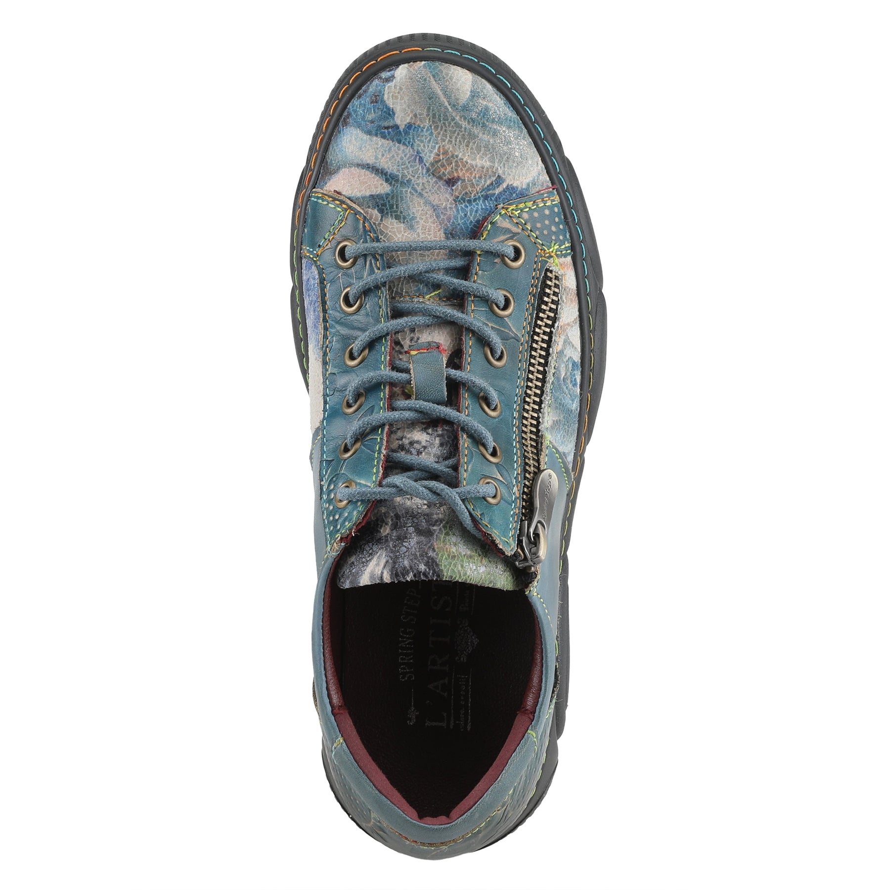 L'artiste Danli-Bloom Leather Zipper Sneakers Shoe – Spring Step Shoes