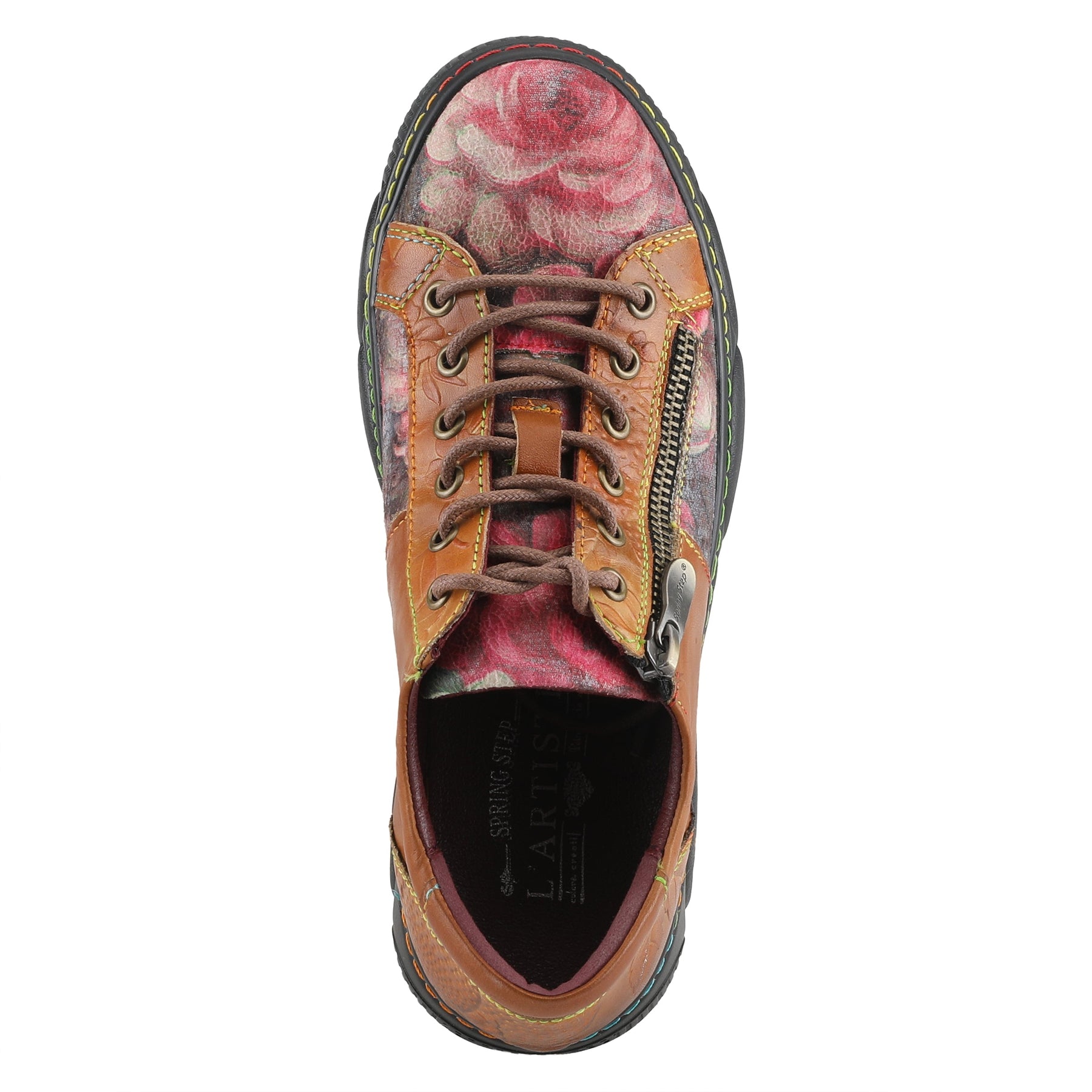 L'artiste Danli-Bloom Leather Zipper Sneakers Shoe – Spring Step Shoes