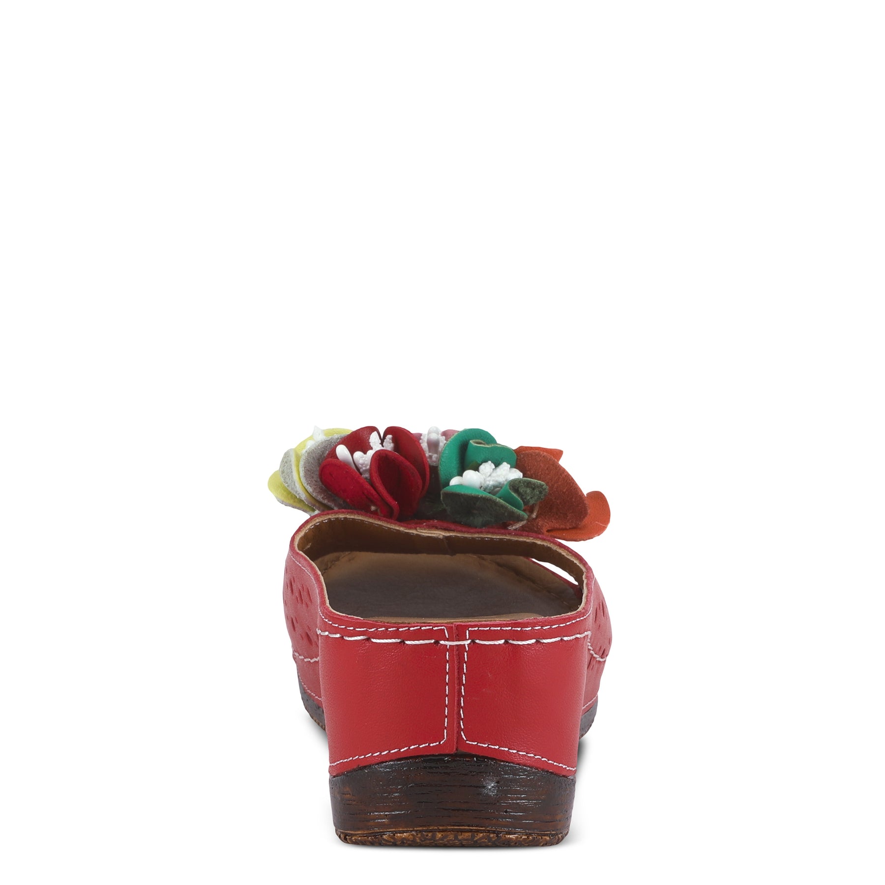 Flowerchild Sandal: Wedge Leather Slide – Spring Step Shoes