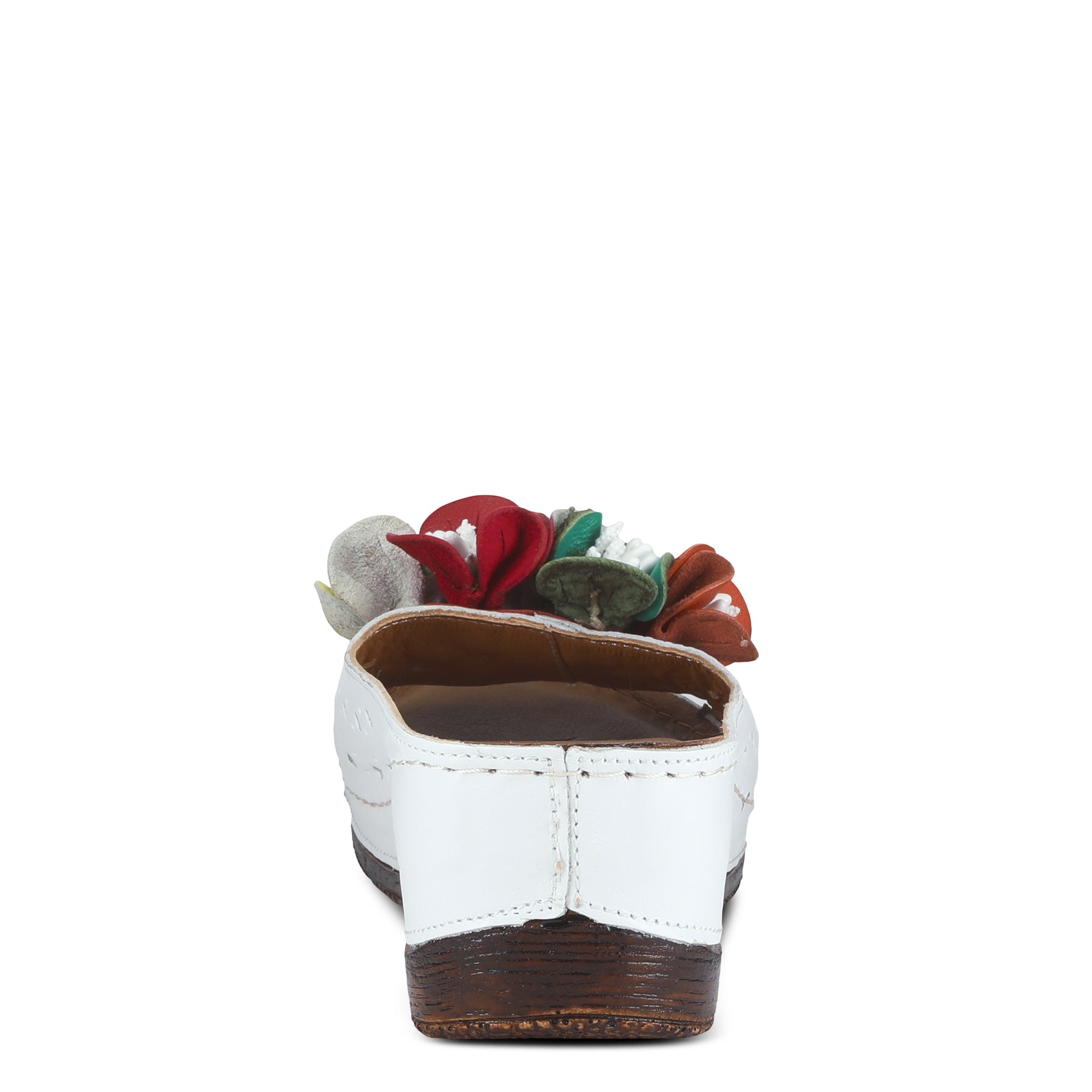 Flowerchild Sandal: Wedge Leather Slide – Spring Step Shoes