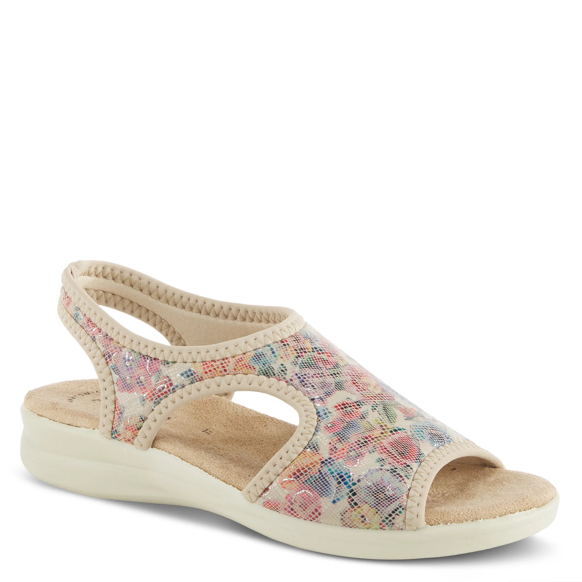 Flexus Nyaman Floral Sandal: Comfort Sandals – Spring Step Shoes